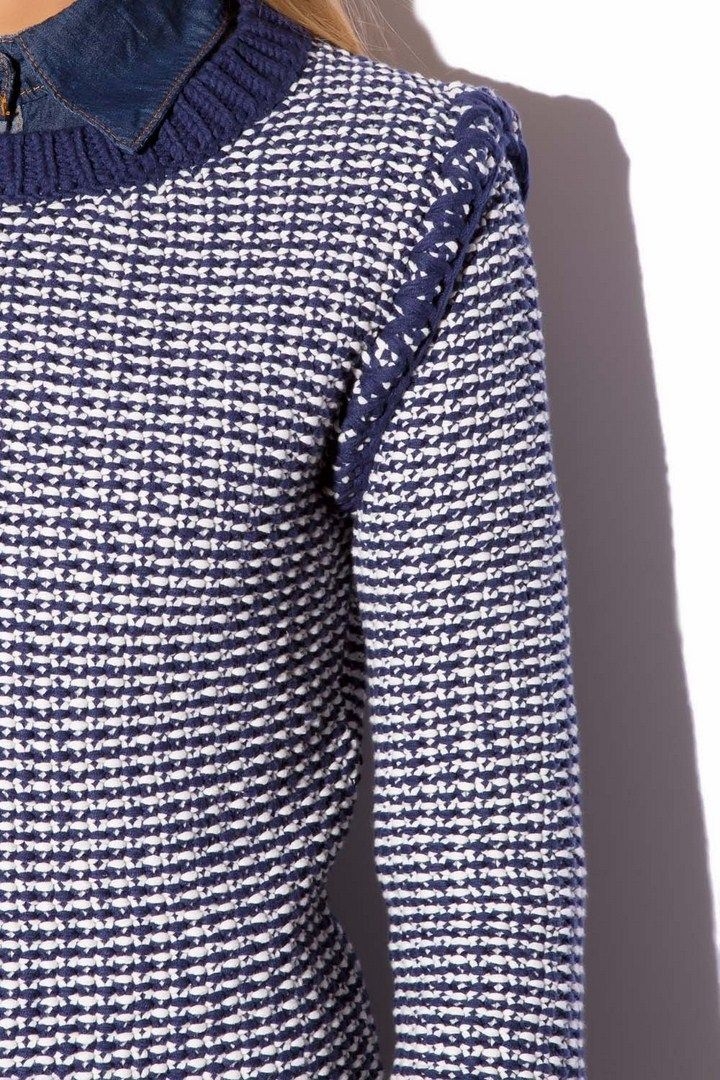 Blue dot knit sweater