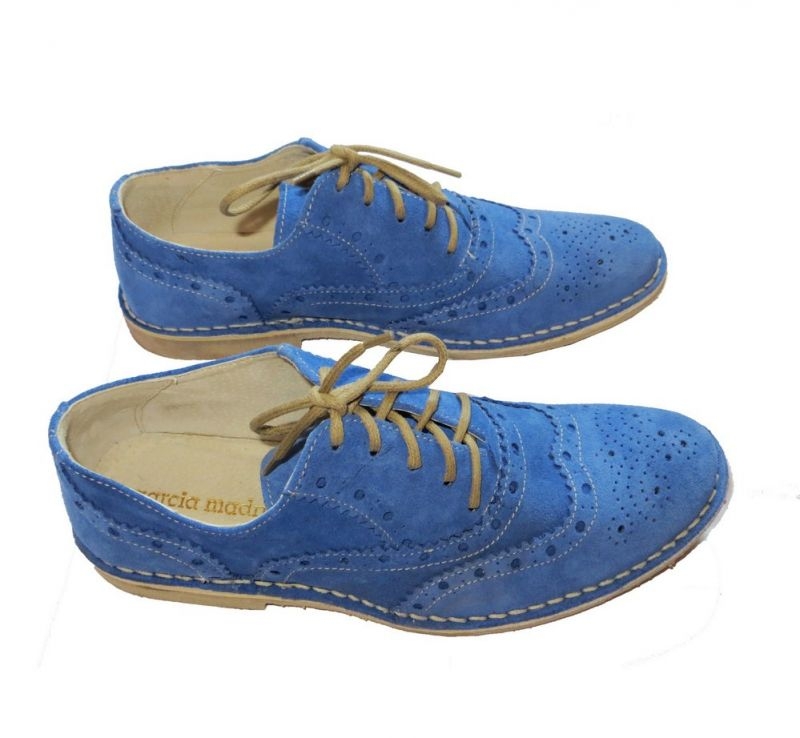 Zapatos Derby azul Garcia Madrid