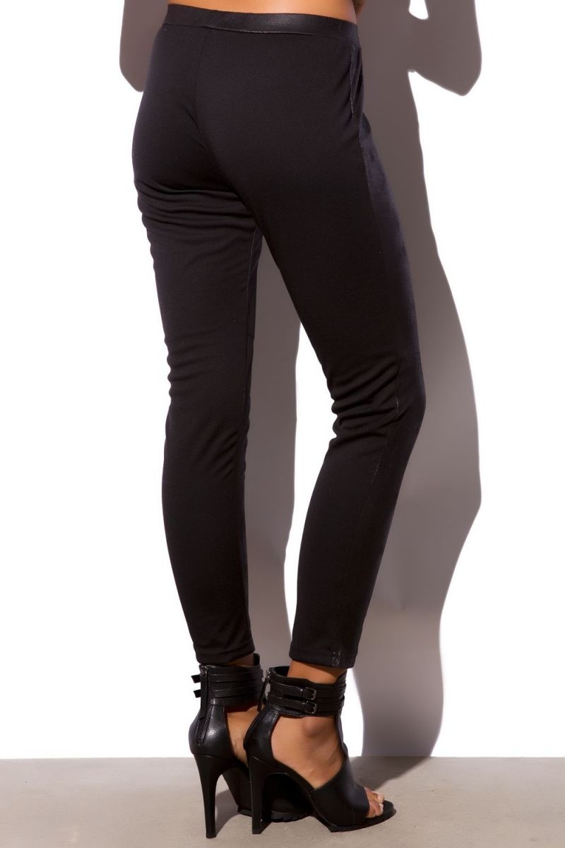 Leggings Negro Efecto Cuero